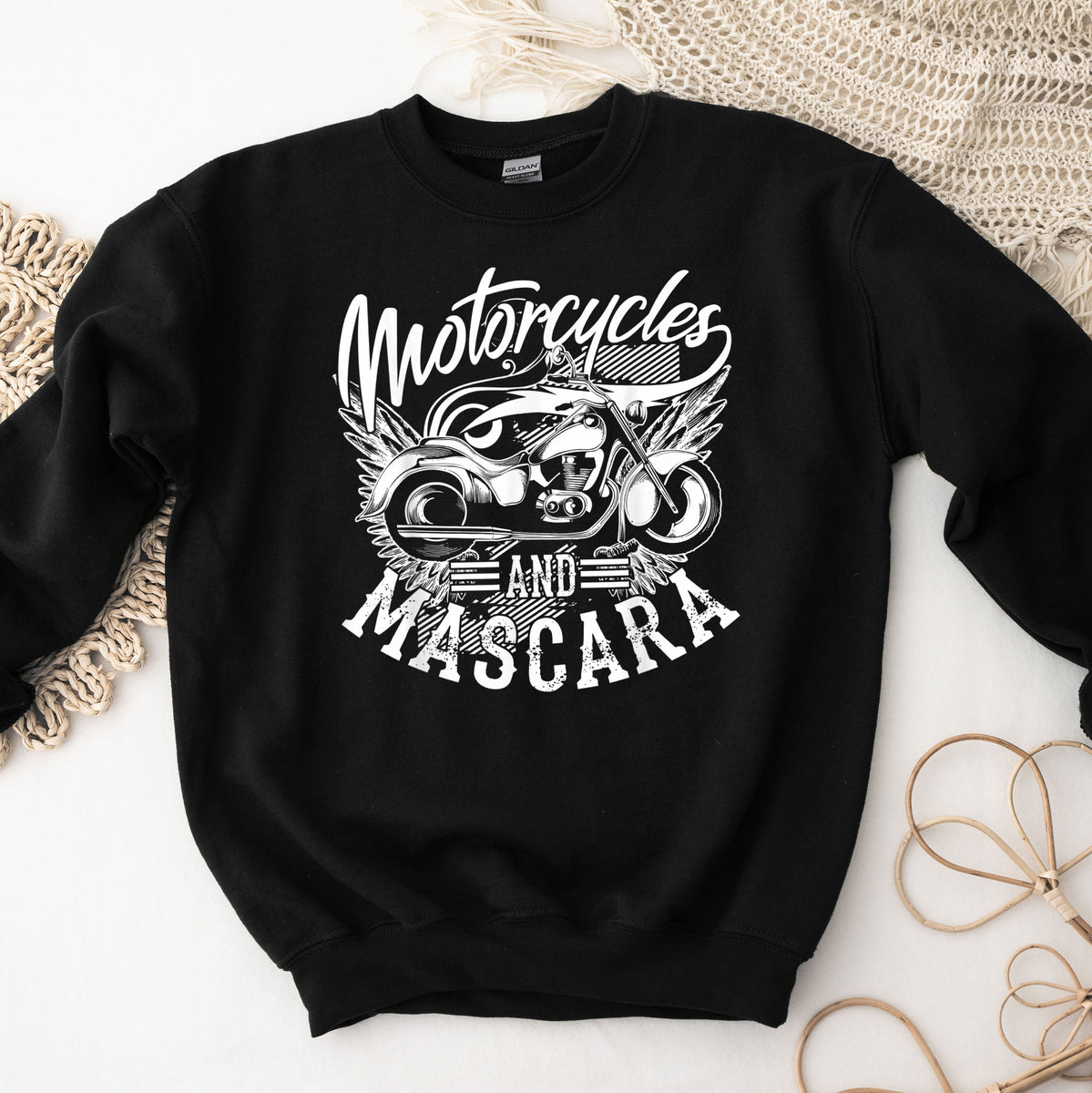 Motorcycles and Mascara Crew Neck Sweater – Motor Maker